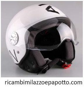 Casco moto scooter al design bianco scritta nera demi jet 101 con ...